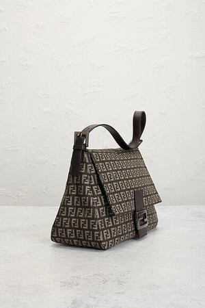 Fendi Zucchino Mama Baguette Shoulder Bag