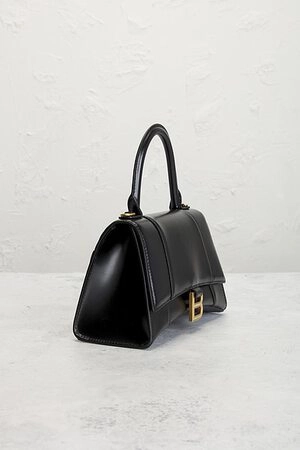 Balenciaga Small Hourglass Top Handle Bag - Black