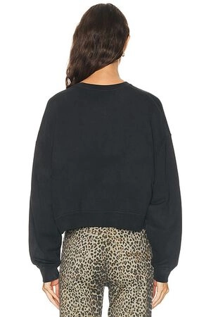 R13 Almost Famous Cropped Crewneck Sweatshirt