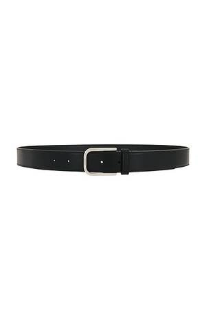 Saint Laurent Ceinture Boucle Minimale Belt - Black