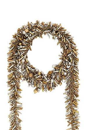 Dries Van Noten Handmade Bead Embroidered Scarf Necklace