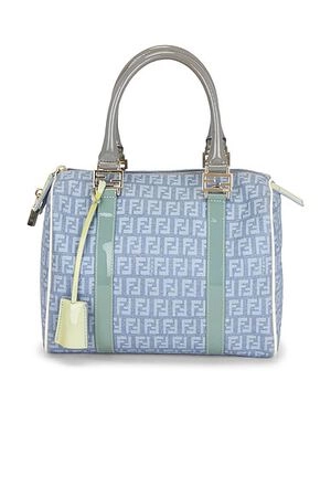 Fendi Zucchino Boston Bag - Blue