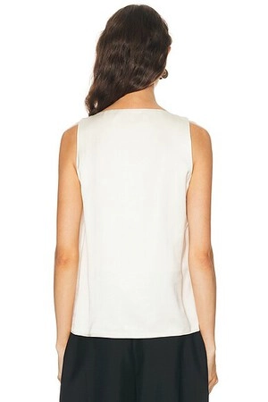 RÓHE Satin Scoop Neck Top