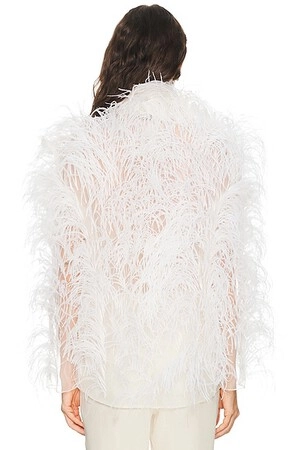 Lapointe Marbled Feathers Jacket