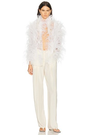 Lapointe Marbled Feathers Jacket