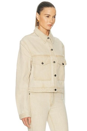 Khaite Tomer Collared Denim Jacket