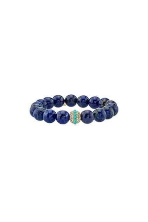 SYDNEY EVAN Pave Mala Bead Bracelet - Blue