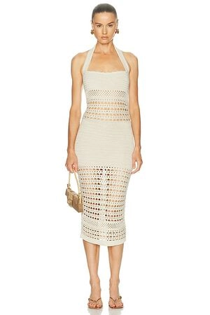 Retrofete Jaycee Crochet Dress - Bone