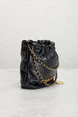 Chanel Shiny Calfskin Mini 22 Hobo Bag