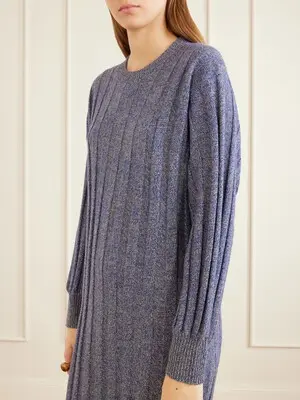 THE ELDER STATESMAN Ribbed Cashmere Maxi Dress