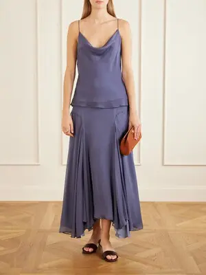 KALLMEYER Zia Draped Silk Camisole