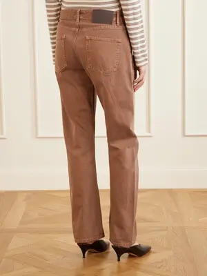 KALLMEYER Adina Low-rise Straight-leg Jeans - Brown