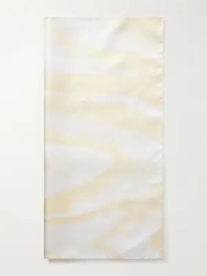 KALLMEYER Oil Moire Printed Silk-twill Scarf