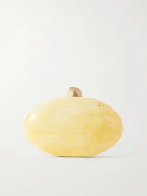 Cult Gaia Eviana Marble-effect Clutch - Yellow