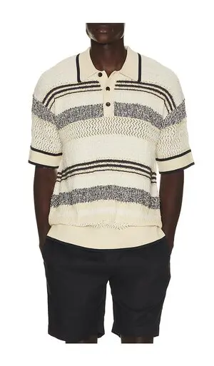 Scotch & Soda Structured Dropped Shoulder Knitted Polo In . Also - Multi
