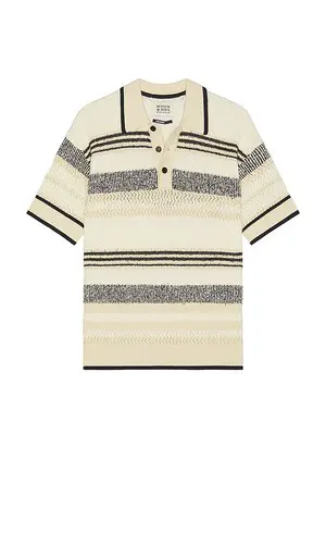 Scotch & Soda Structured Dropped Shoulder Knitted Polo In . Also