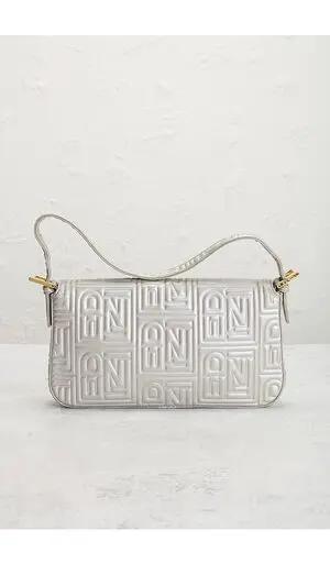 FWRD RENEW Fendi Embossed Logo Baguette Shoulder Bag