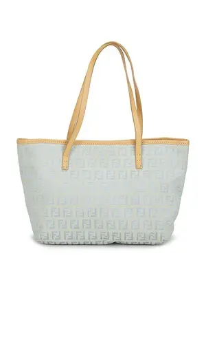 FWRD RENEW Fendi Zucchino Roll Tote Bag - Blue