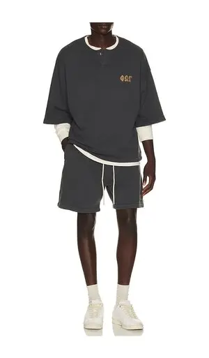 Fear Of God 3/4 Henley Sweatshirt - Grey