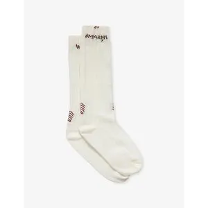 Marni Mending-embroidered Cotton-blend Mid-calf Socks - 00w09