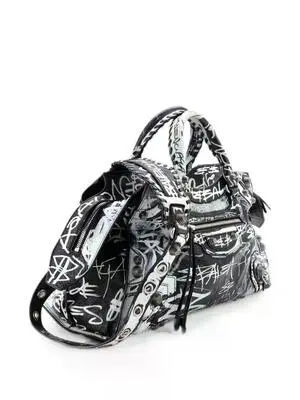 Balenciaga Neo Cagole Graffiti City Leather Medium Tote Bag
