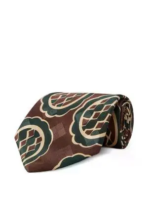 Ralph Lauren Geometric-print Silk Tie - Red