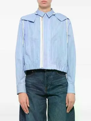 Sacai Striped Drawstring Hoodie