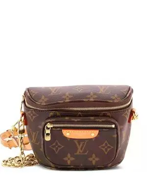 LOUIS VUITTON Bum Bag Monogram Canvas Mini Belt Bag - Brown