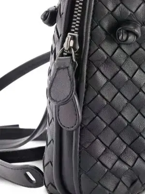 Bottega Veneta Nodini Intrecciato Nappa Small Crossbody Bag - Black