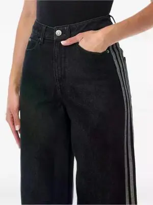 Adidas Side-stripe Wide-leg Jeans