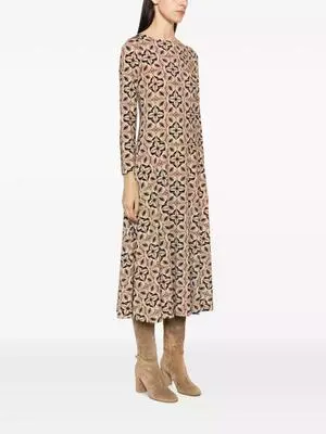 SIYU Geometric-print Midi Dress