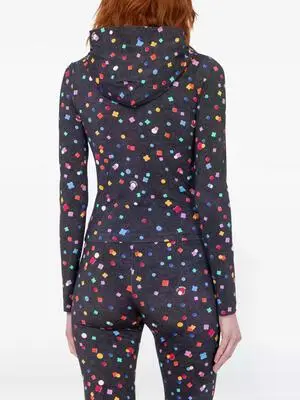 Moschino Printed Technical Nylon Hooded Zip T-shirt