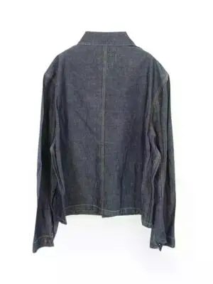 Prada Chambray Blouson Denim Jacket - Blue