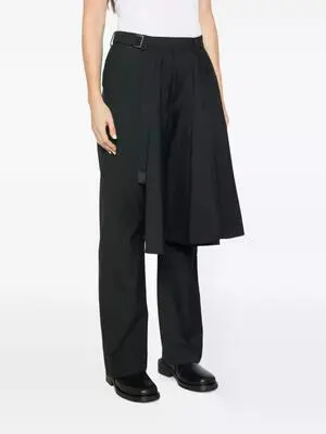 Sacai Pleated-overlay Trousers