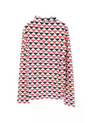 Prada Geometric-print High-neck Top