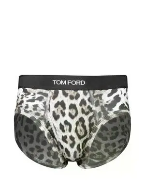 TOM FORD Leopard-print Slip Briefs