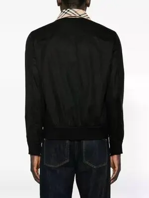 Burberry Check Collar Zip-up Jacket