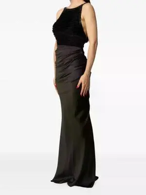 Elisabetta Franchi Red Carpet Ruffled Draped Dress