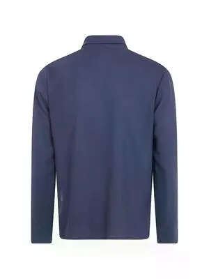 DRHOPE Wrap-style Long-sleeve Blouse - Blue