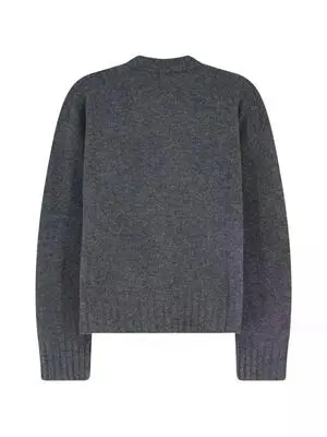 ALYSI Ribbed-trim Crew-neck Wool Sweater