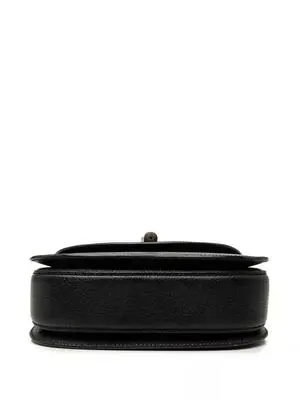 Gucci 20th Century Small Grained Calfskin Bamboo Night Satchel - Black