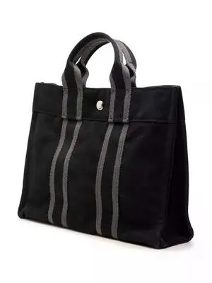 Hermès 1990-2000 Canvas Fourre Tout Pm Tote Bag - Black