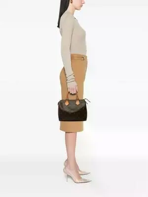 LOUIS VUITTON 2004 Monogram Speedy 25 Boston Bag - Brown