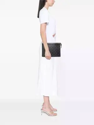 LOUIS VUITTON 2019 Monogram Eclipse Pochette Voyage Mm Clutch Bag