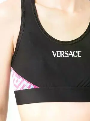 Versace La Greca Logo-print Bralette