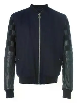 LANVIN Patchwork Bomber Jacket - Blue