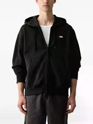 VANS Logo-print Zip-up Hoodie - Black
