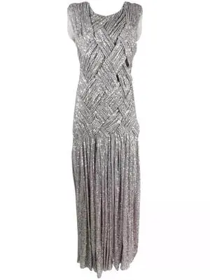 ATU BODY COUTURE Emotional Braided Maxi Dress - Silver