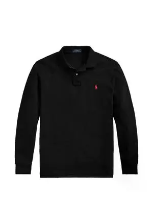 Polo Ralph Lauren Long-sleeve Mesh Polo Shirt - Black