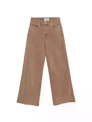 Paige Anessa Raw-hem Jeans - Brown